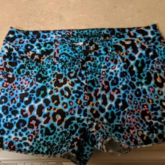 Justice | Bottoms | Leopard Print Denim Shorts | Poshmark